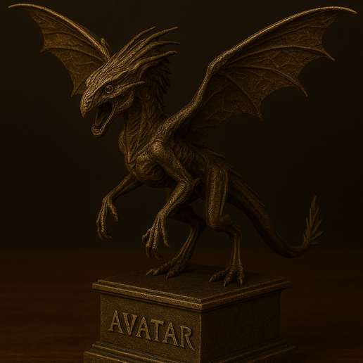 🏆 Bronze Ikran Avatar Trophy Decor・Fichier STL pour Impression 3D・Cults