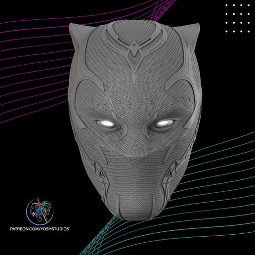 📁 Shuri Black Panther Mask 3d Print File STL Wakanda Forever・ STL File ...