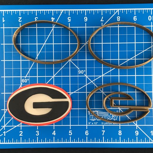 🇬🇪 Georgia Bulldogs or Greenbay Packers Logo Multipiece Fondant Cookie ...