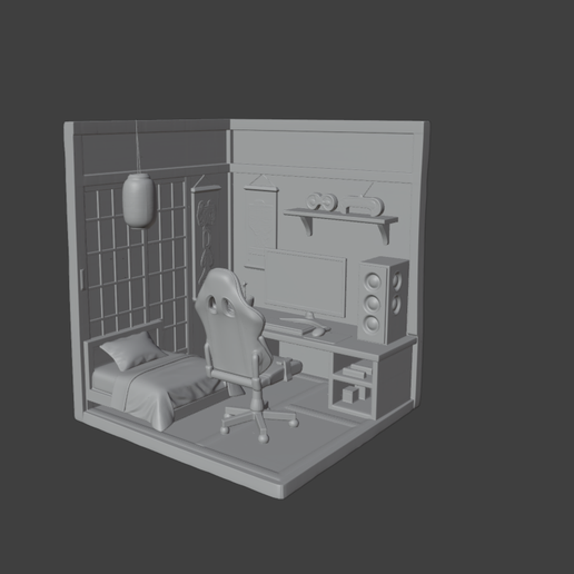 🏞 Japanese Gamer Room - 3D Model in OBJ and STL・ STL File for 3D ...
