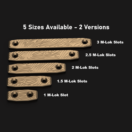 🔫 M-Lock Cover MA-V6 - "5 Sizes pack - 2 Versions"・ 3D File for 3D ...