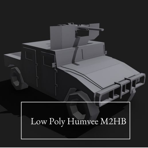 STL file Low Poly Hummer m2HB 🪖 ・Design to download and 3D print・Cults