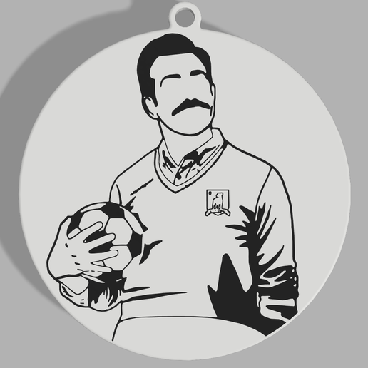 🎄 Ted Lasso - Christmas Ornament・ STL File for 3D printing・Cults