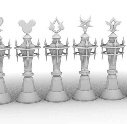 🥰 kingdom hearts Chess Pieces・ STL File for ・Cults