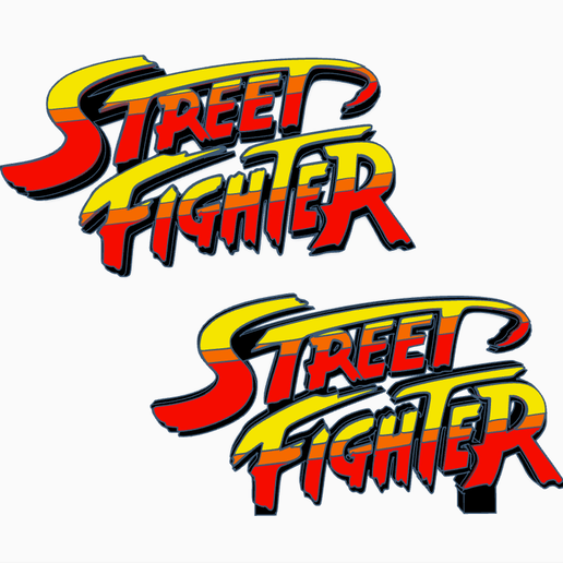 🕹 2x STREET FIGHTER Logo Display by MANIACMANCAVE3D・ STL File for 3D ...