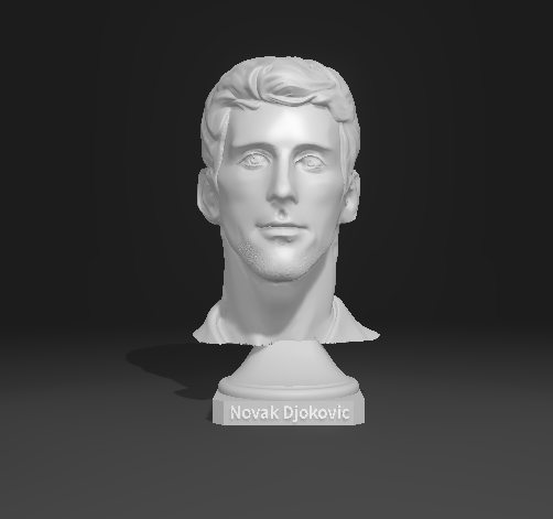 🎾 Novak Djokovic - Premium Statue・ STL File for 3D printing・Cults