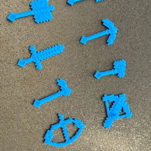 🔫 Minecraft Pixel Weapons Mini Set — Sword, Pickaxe, Axe, Bow & More ...