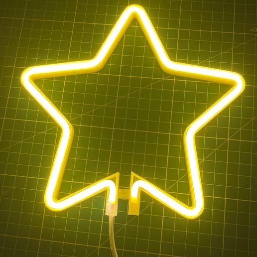 ⭐ ESTRELLA NEON LED / LED NEON STAR・Archivo STL para Impresión 3D・Cults