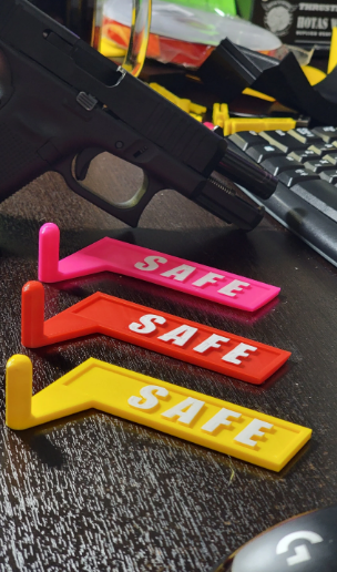 🔫 LARGE 9mm Chamber Flag・Free STL File for 3D printing・Cults