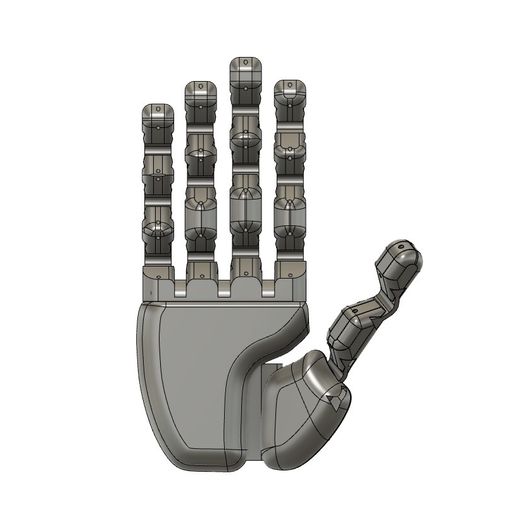 🤖 robot hand, modular robotic hand・ STL File for ・Cults