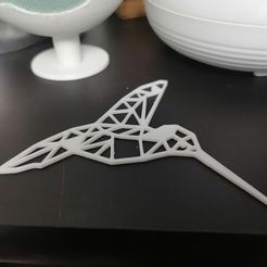 3D printed Colibri Wall Sculpture 2D・Cults