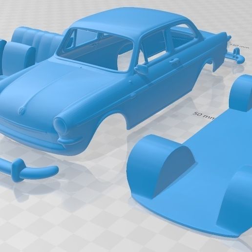 🚗 Volkswagen 1500 Notchback 1961 Printable Car・ 3D File for ・Cults