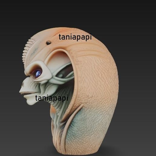 👽 Alien head・ STL File for 3D printing・Cults
