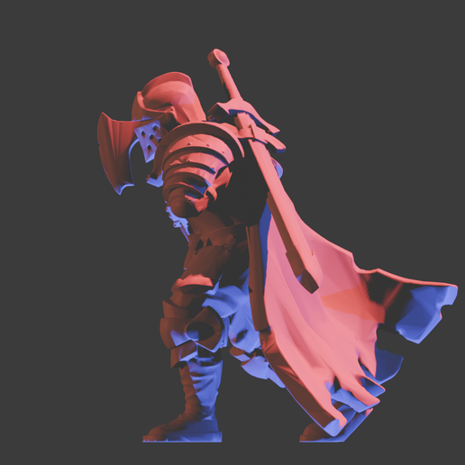 STL file One Arm Knight - Minifigure 💪 ・3D printer model to download・Cults