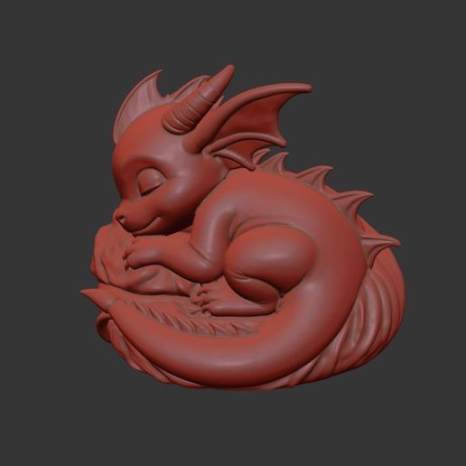 😴 Cute Sleeping baby Dragon /STL + 3MF Multicolor・ STL File for 3D ...