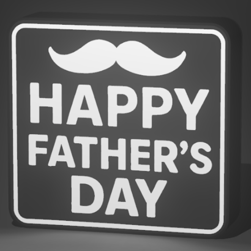 🎨 Father's Day, led sign・ 3MF File for 3D printing・Cults