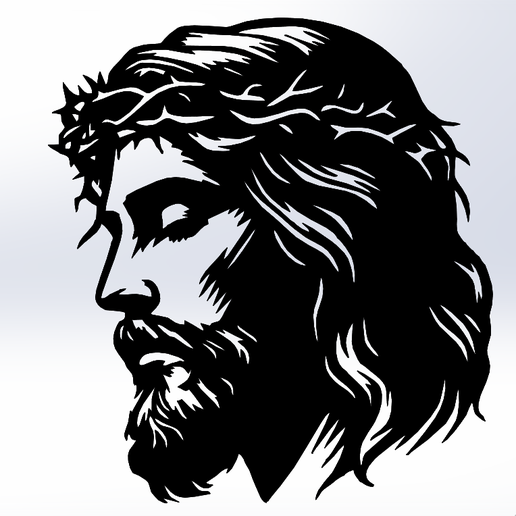 jesus christ face vector