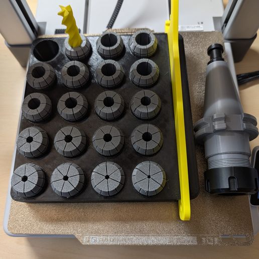 🔧 ER 32 Collet Set with Wrench and Organizer・Free STL File for 3D ...