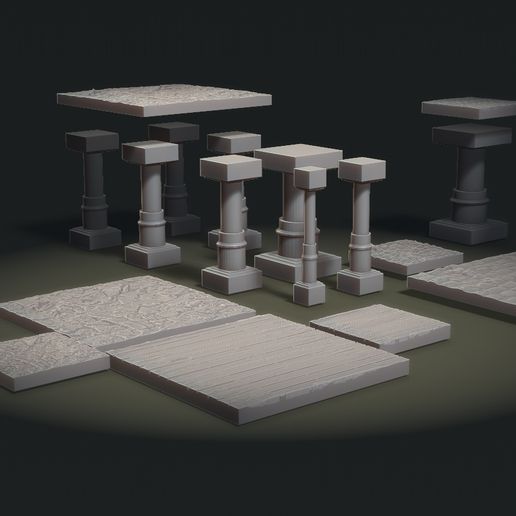 Free STL file Tabletop terrain pack 1 🎲 ・3D printing template to ...