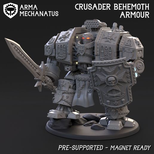 ⚰️ CRUSADER BEHEMOTH ARMOR・ 3D File for 3D printing・Cults