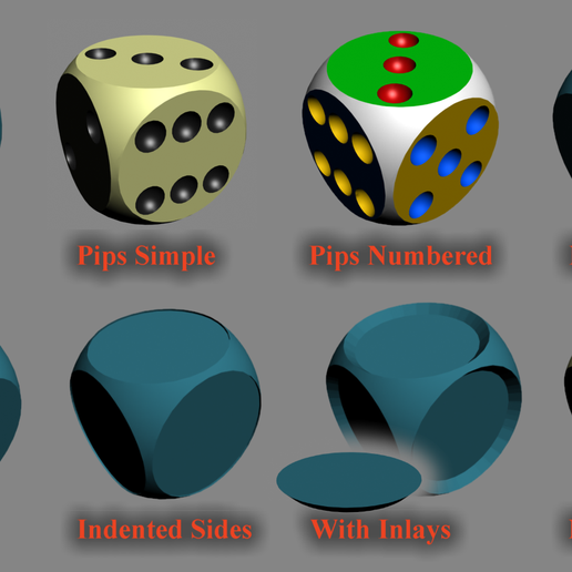 dice sides 3d