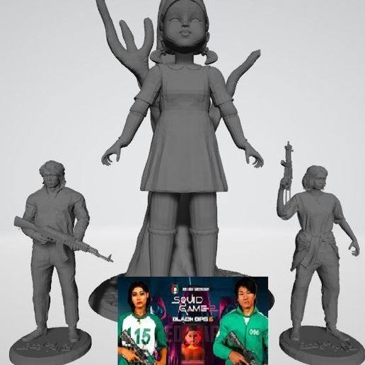 STL file SQUID GAME BO6 - 3 SKINS - PLAYERS 🦑 ・Model to download and 3D ...