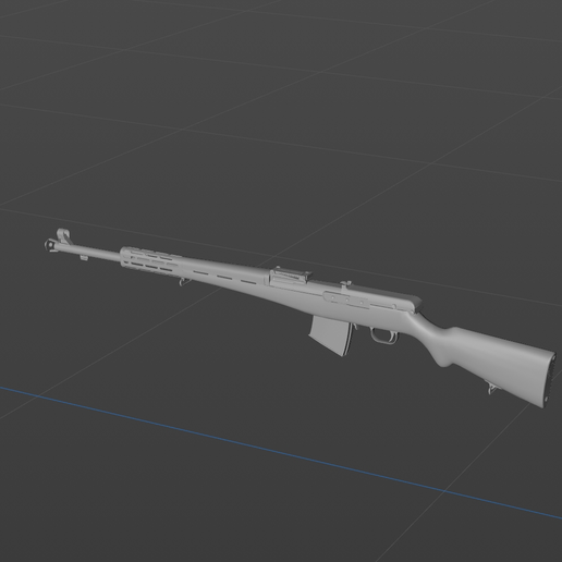 🔫 Soviet SVD-38 sniper rifle 3D model material・ OBJ File for 3D ...