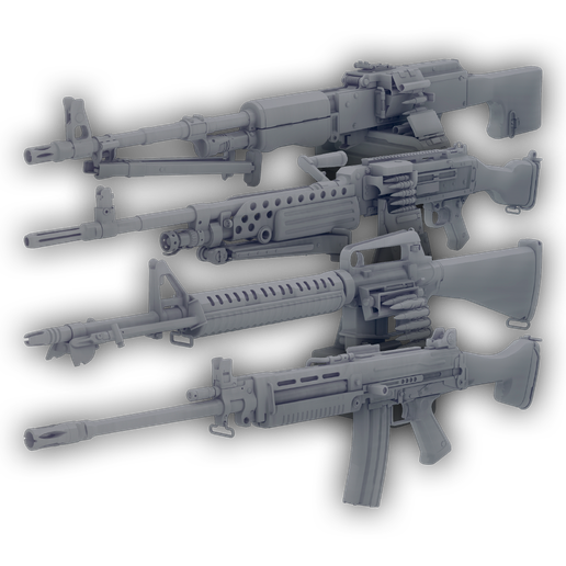 🤙 LIGHT MACHINE GUNS PACK BO6・ 3D File for 3D printing・Cults