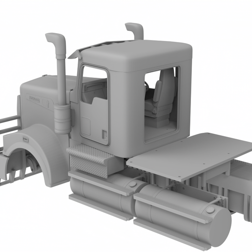 🚕 KENWORTH T-909 1250 MM MODULAR SLEEPER 1/14 SCALE CAB・ STL File for ...