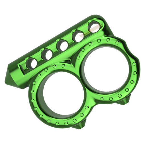 🔨 Brass knuckles for 2 fingers with a hammer・ STL File for 3D printing ...