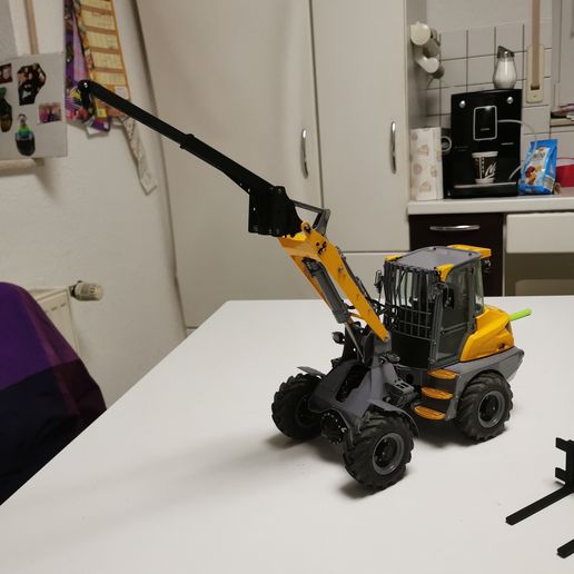 🛞 Lesu MLC8 Mini Wheel Loader Boom Wheel loader RC model making・ STL ...
