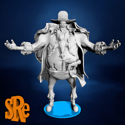 ♠️ Marshall D. Teach Blackbeard - One Piece・ STL File for 3D printing・Cults