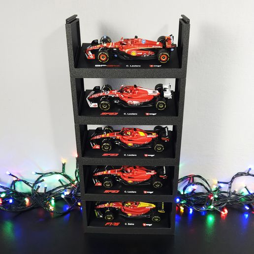 🚗 Formula 1 Bburago 1/43rd scale stackable shelf and display stand・ STL ...