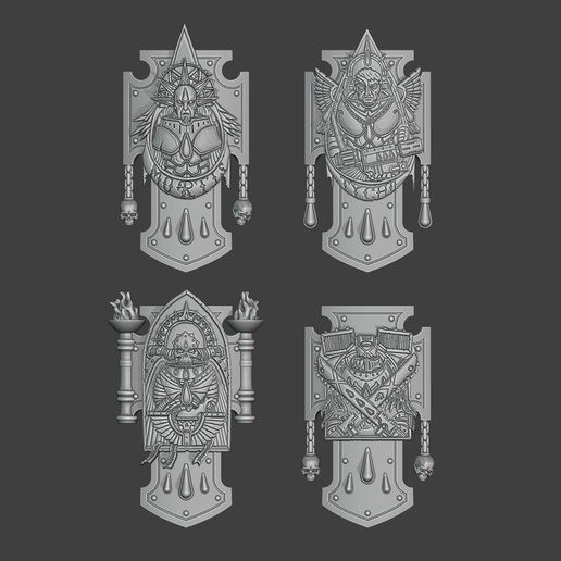 🩸 Angels of Blood Shields NEW・ STL File for 3D printing・Cults