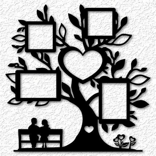 🌳 Lovers tree of life frame wall art tree of life wall decor 2d art ...
