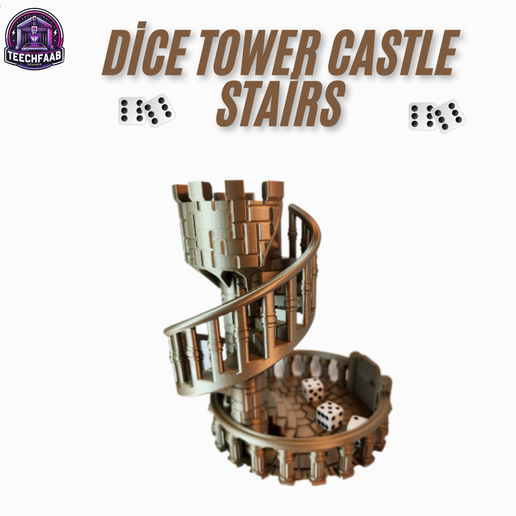 STL file Dice Tower Castle Stairs 🎲 ・Model to download and 3D print・Cults