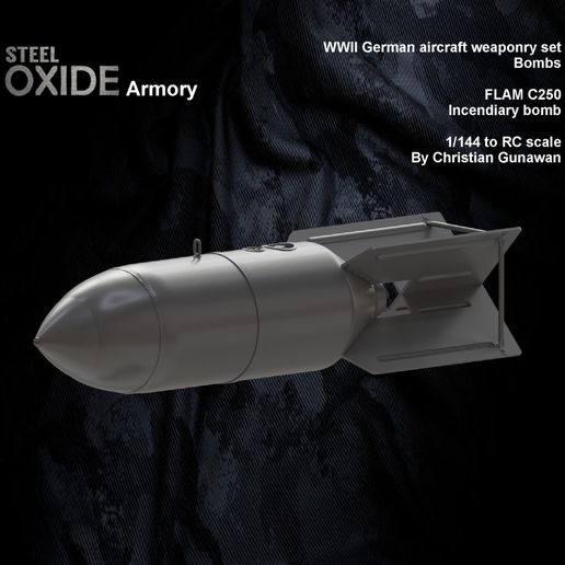 STL file WWII Luftwaffe FLAM C250 Incendiary bomb 💣 ・3D printing ...