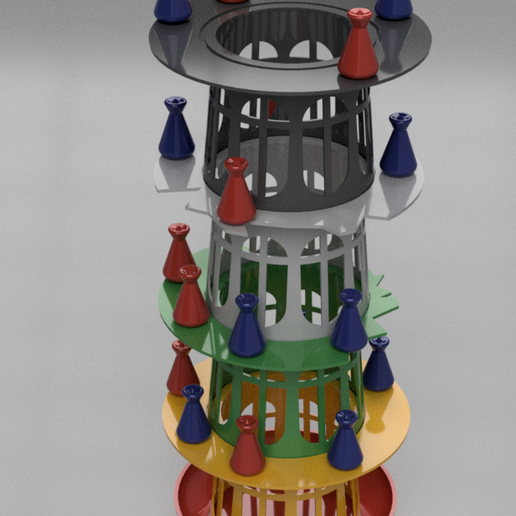 ♟ TOWER COLLAPSE BOARDGAME / Topple Tower・Free STL File for 3D printing ...