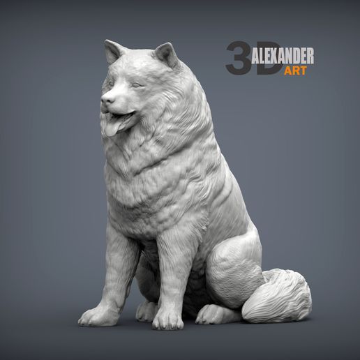 malamute statue