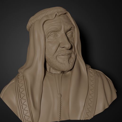 🗿 Sheik Zayed・ 3D File for 3D printing and CNC machining - Laser ...