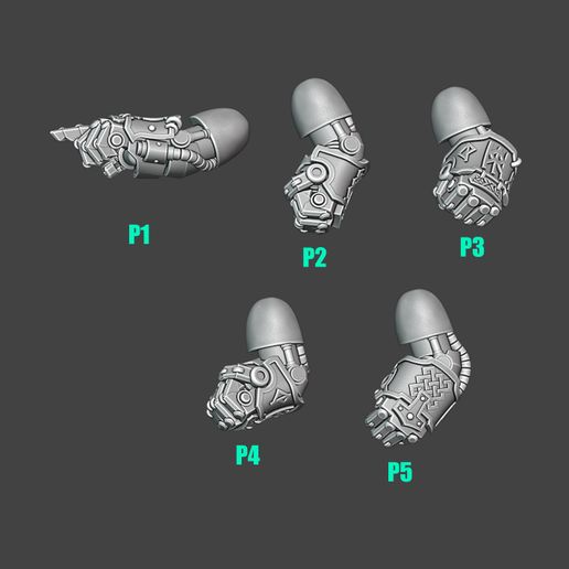 🛰 Exterminator Claws set 4・ 3D File for 3D printing・Cults