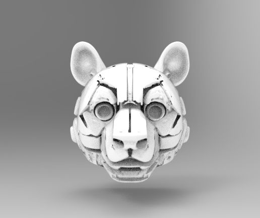 🐼 Robotic Panda Face・ STL File for 3D printing・Cults
