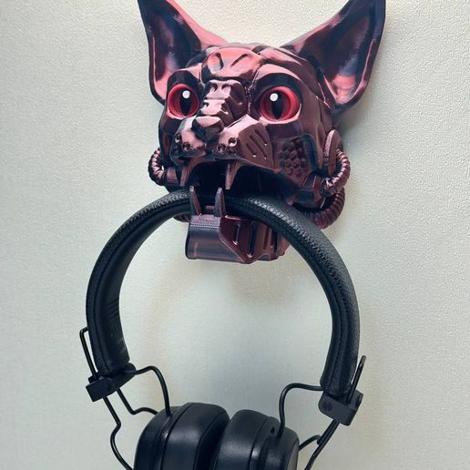 🐱 Cyber Cat: Universal Headphone Holder・3D Print with the Bambu lab A1 ...