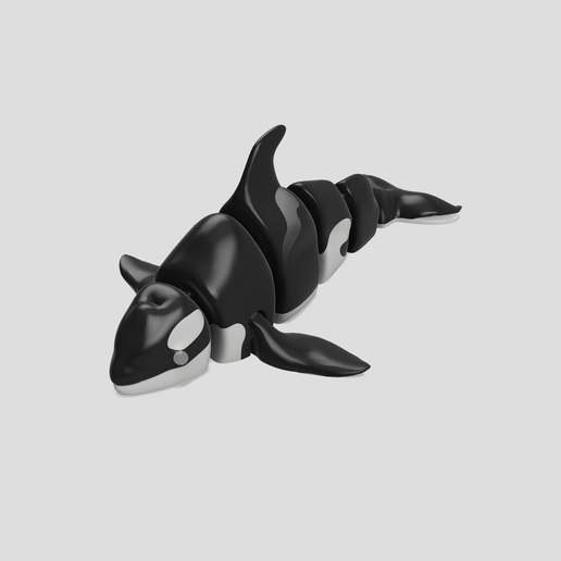 🐳 Articulated Orca Killer Whale- Print-in-Place Flexible Model Dual ...
