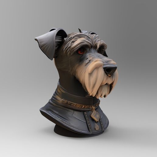 STL file Schnauzer Bust 👤 ・3D printing model to download・Cults