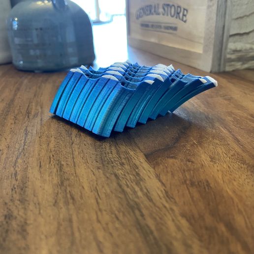 🌊 Wave Fidget Print in Place・ STL File for 3D printing・Cults