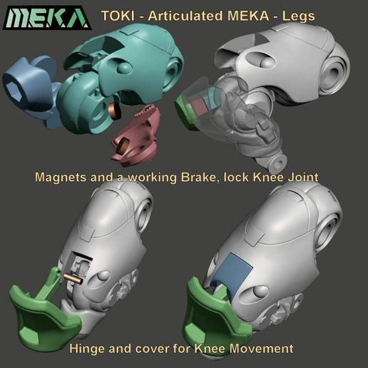 🤖 Toki – Articulated Meka– by SPARX・ 3D File for ・Cults