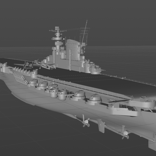🤌 Modelo 3D del portaaviones italiano "Impero・Archivo OBJ para ...