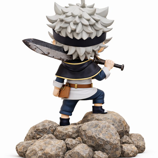 ☘️ Asta Chibi 3D Black Clover - Anime Fan Art・ STL File for 3D printing ...