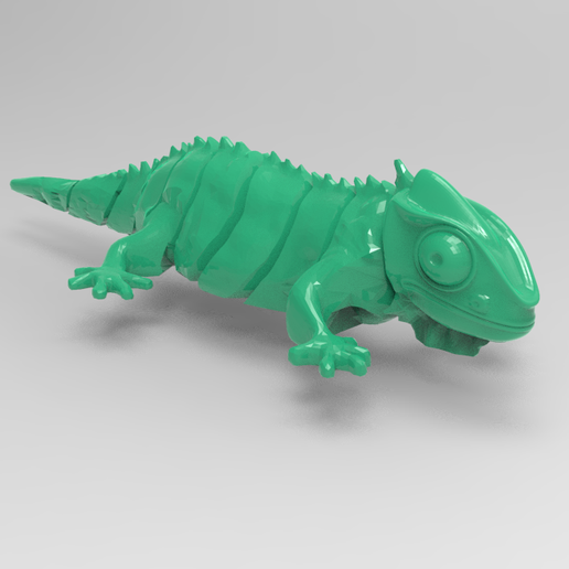 🎨 articulated chameleon・Free STL File for ・Cults